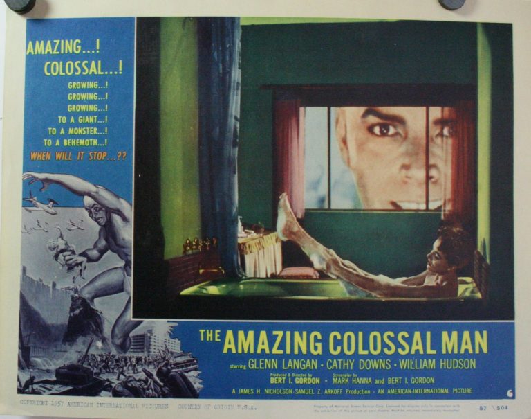 THE AMAZING COLOSSAL MAN, Original Sci Fi Movie Theater Lobby Card #6 ...