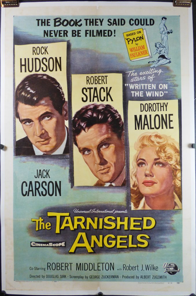 TARNISHED ANGELS, Original Rock Hudson Antique 1 sheet Cinema Poster ...
