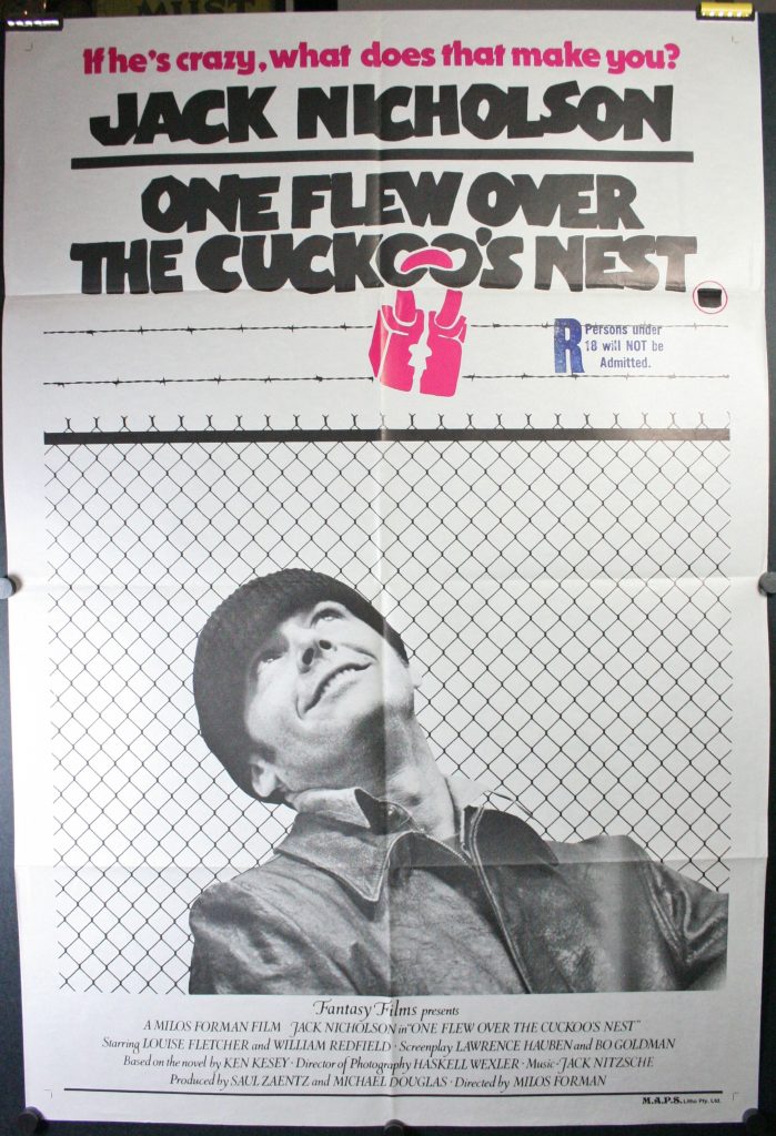 ONE FLEW OVER THE CUCKOO S NEST Original Movie Poster Staring Jack