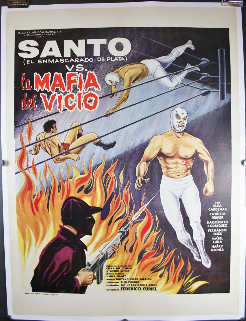 SANTO VS. LA MAFIA DEL VICIO, Original Mexican Wrestling Poster ...