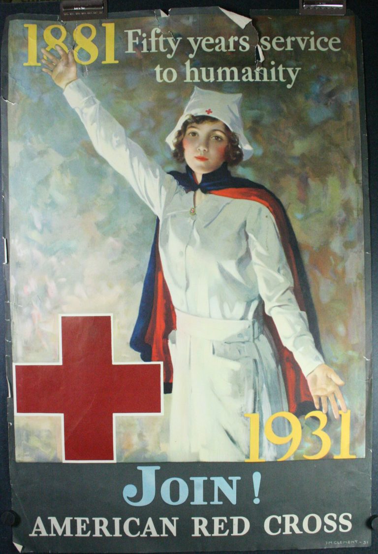 JOIN! AMERICAN RED CROSS, Original Vintage Red Cross Poster - Original ...