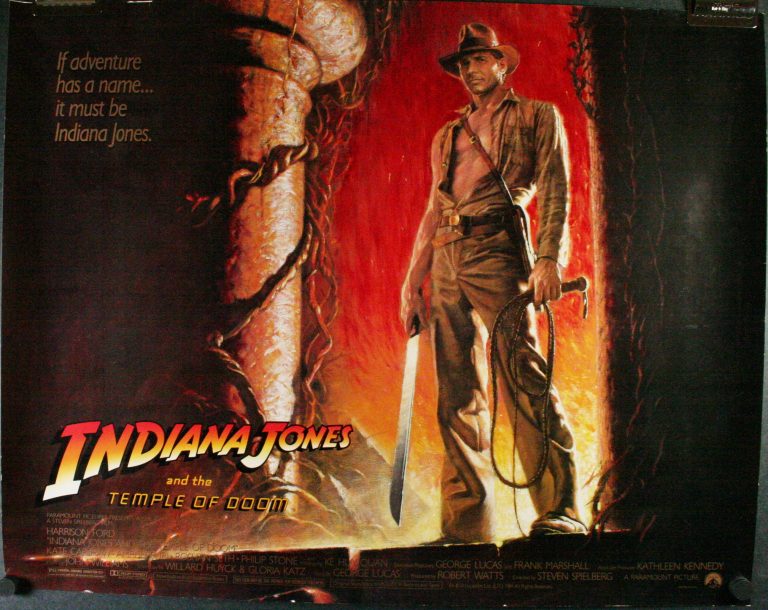 Indiana Jones and the Temple of Doom, Original Vintage Indy Half Sheet ...
