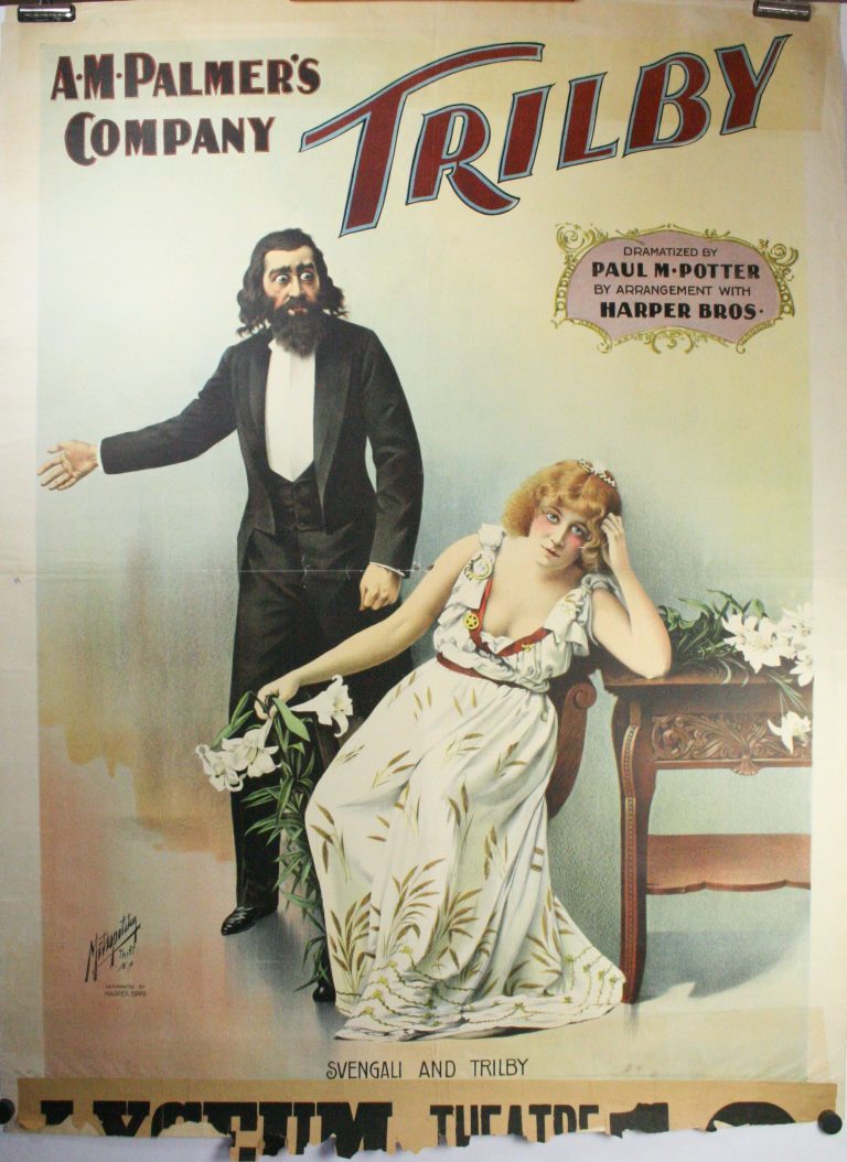 TRILBY. Original Theater poster presented by A.M. Palmer - Original ...