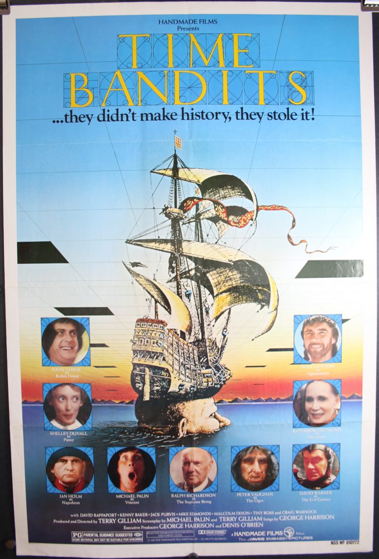 TIME BANDITS, Original Vintage John Cleese and Sean Connery Movie ...