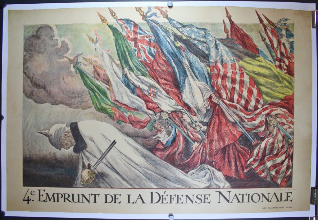 4th EMPRUNT DE LA DEFENSE NATIONALE, Original French WW1 Poster by Abel ...