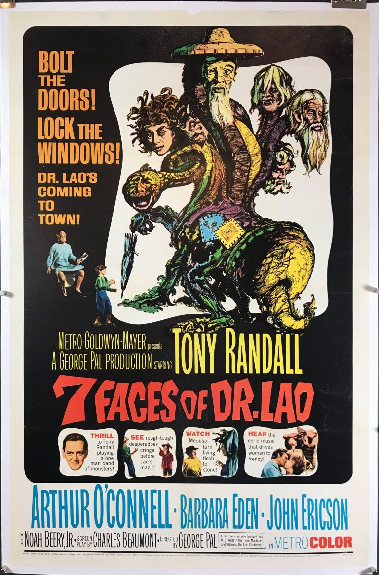7 FACES OF DR. LAO, Original Vintage Tony Randall Movie Poster ...