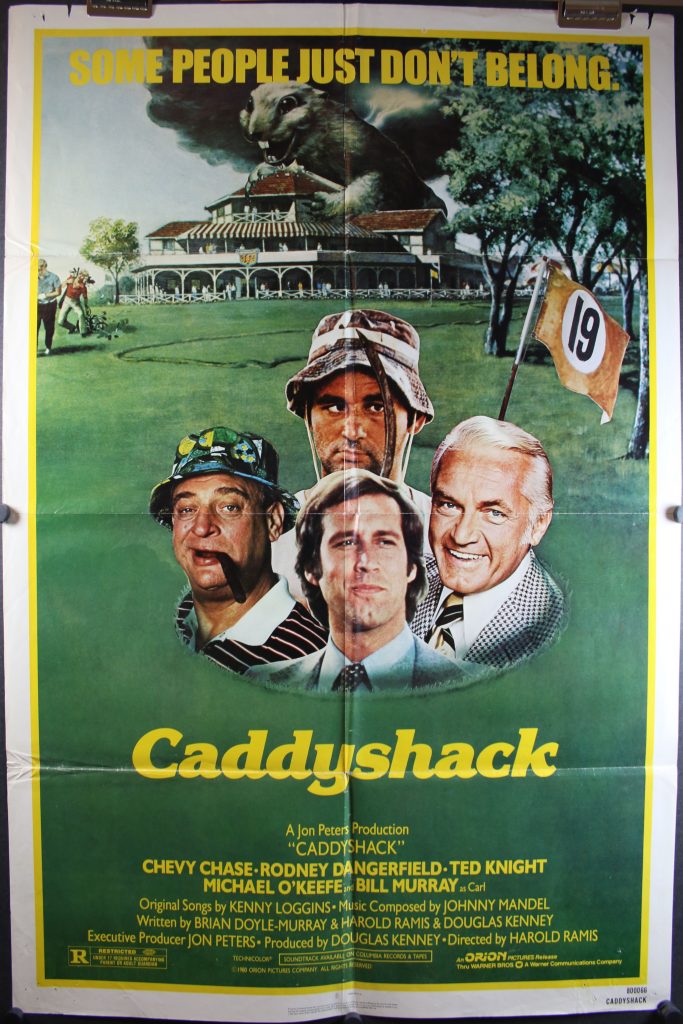 CADDYSHACK, Original Chevy-Chase, Bill Murray Vintage Movie Poster ...