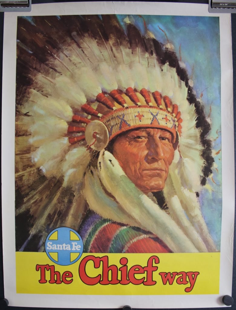 SANTA FE, THE CHIEF WAY, Original Vintage American Travel Poster ...