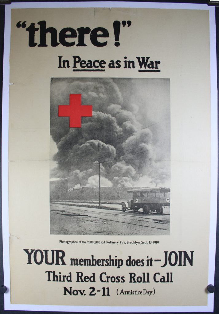 THERE, IN PEACE AS IN WAR, Original Vintage WWI Red Cross Poster ...