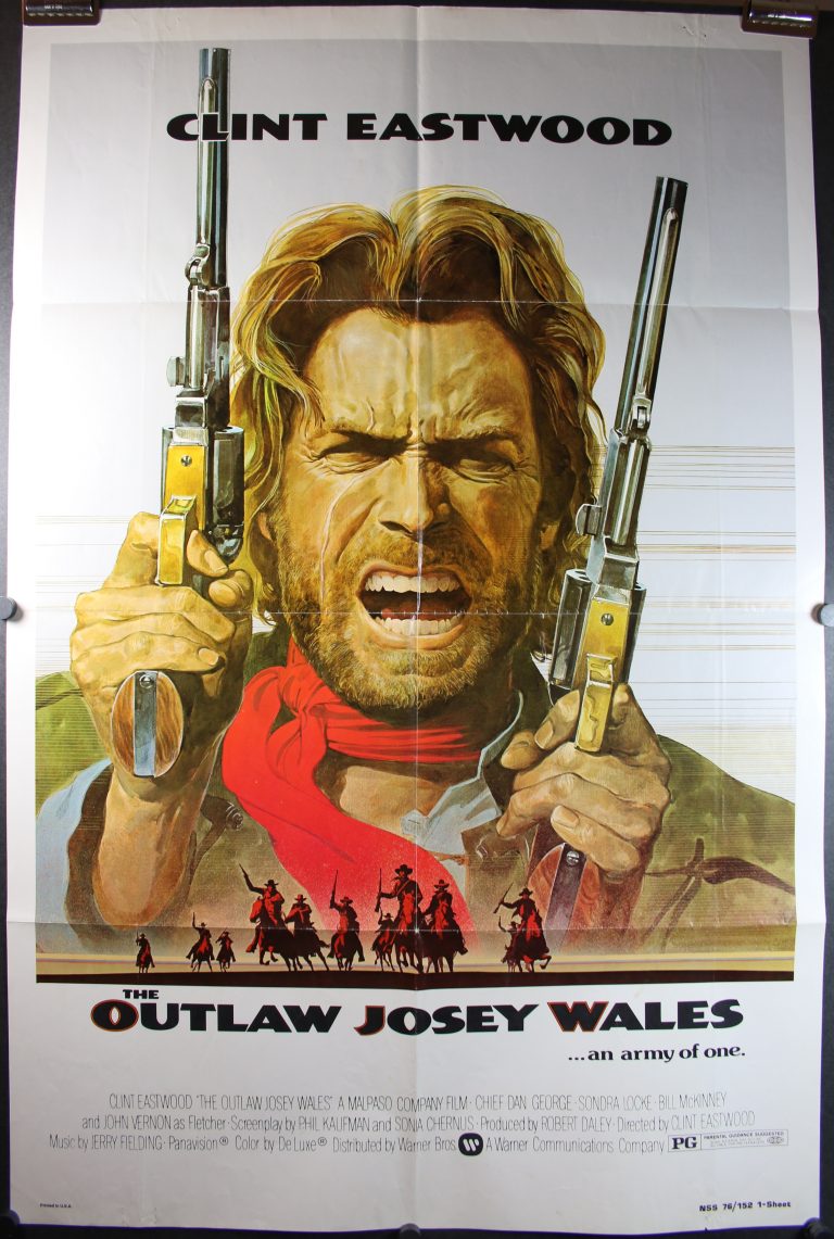 OUTLAW JOSEY WALES, Original Clint Eastwood Western Movie Poster ...