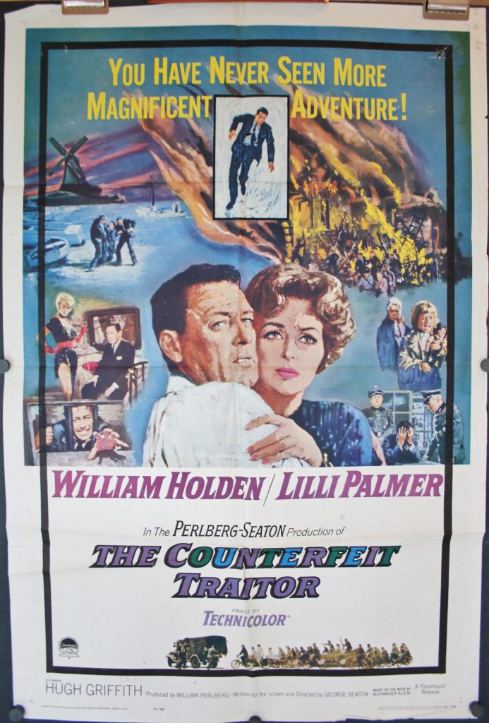 COUNTERFEIT TRAITOR, Original Folded Vintage Movie Poster - Original ...