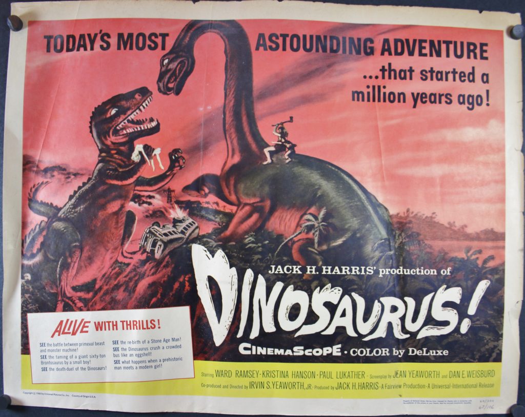 DINOSAURUS Original Vintage Science Fiction Half Sheet Movie Poster Original Vintage Movie dinosaurus-original-vintage-science-fiction-half-sheet-movie-poster-original-vintage-movie