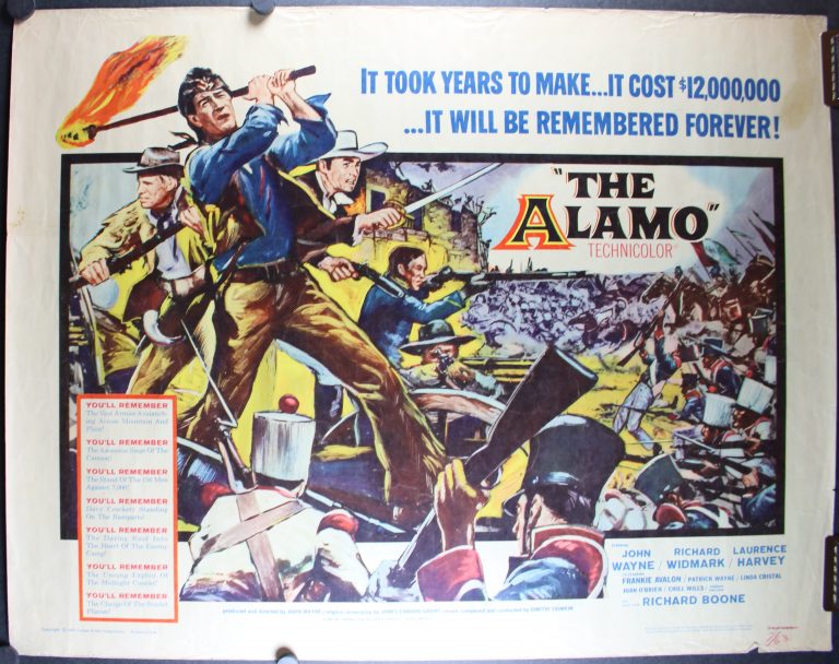 ALAMO, Original Half Sheet John Wayne Western Movie Poster - Original ...