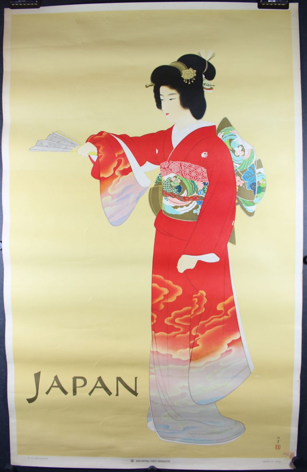 JAPAN, Original Japanese Geisha Vintage Travel Poster - Original ...