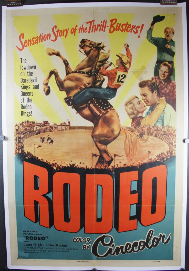 RODEO, Original Vintage Western Linen Backed Movie Poster - Original ...