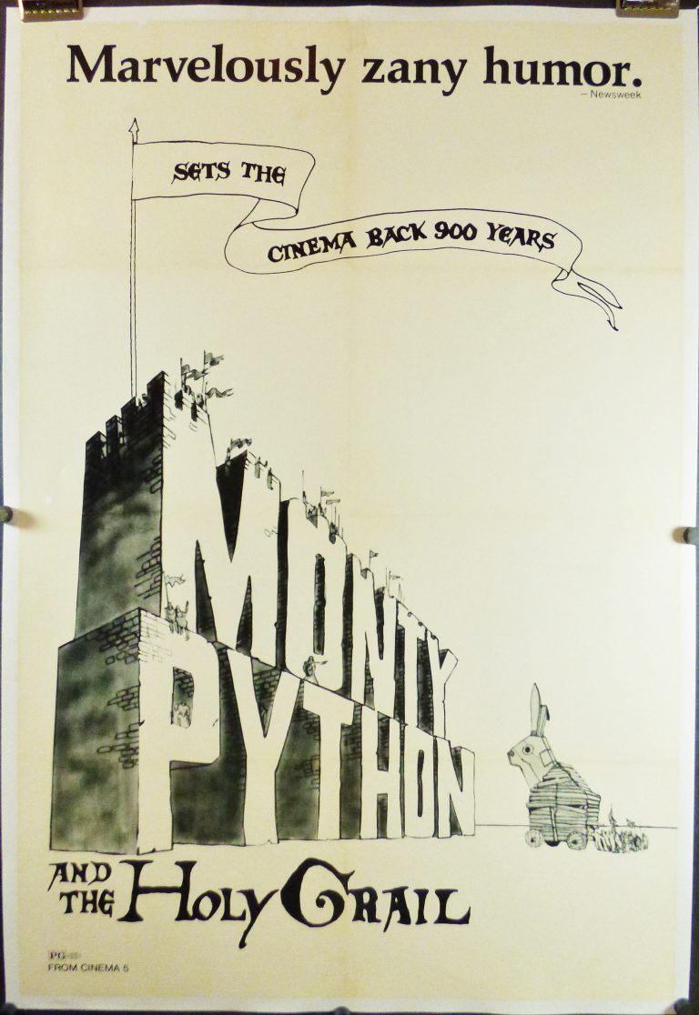 MONTHY PYTHON AND THE HOLY GRAIL, Original Vintage Linen Backed Movie ...