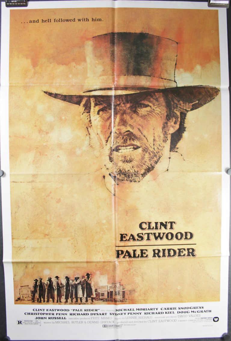 PALE RIDER, Original Vintage Clint Eastwood Folded Movie Poster ...