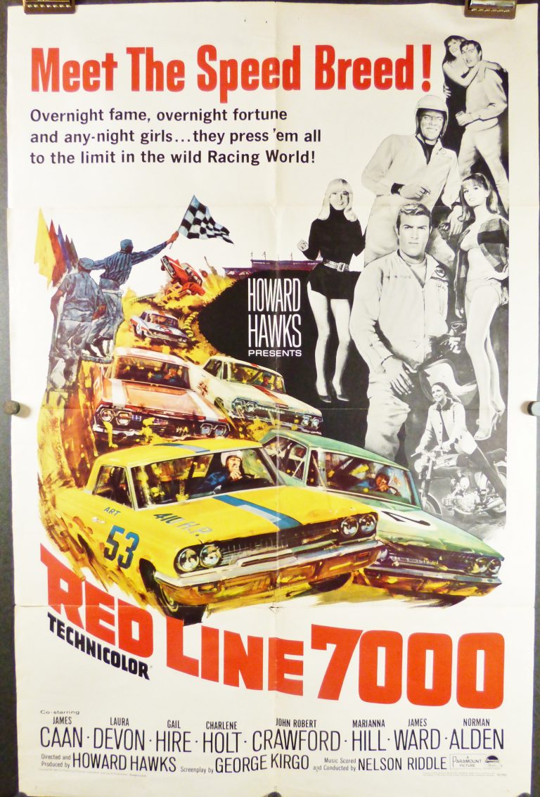 RED LINE 7000, Original Vintage Folded Racing Movie Poster - Original ...