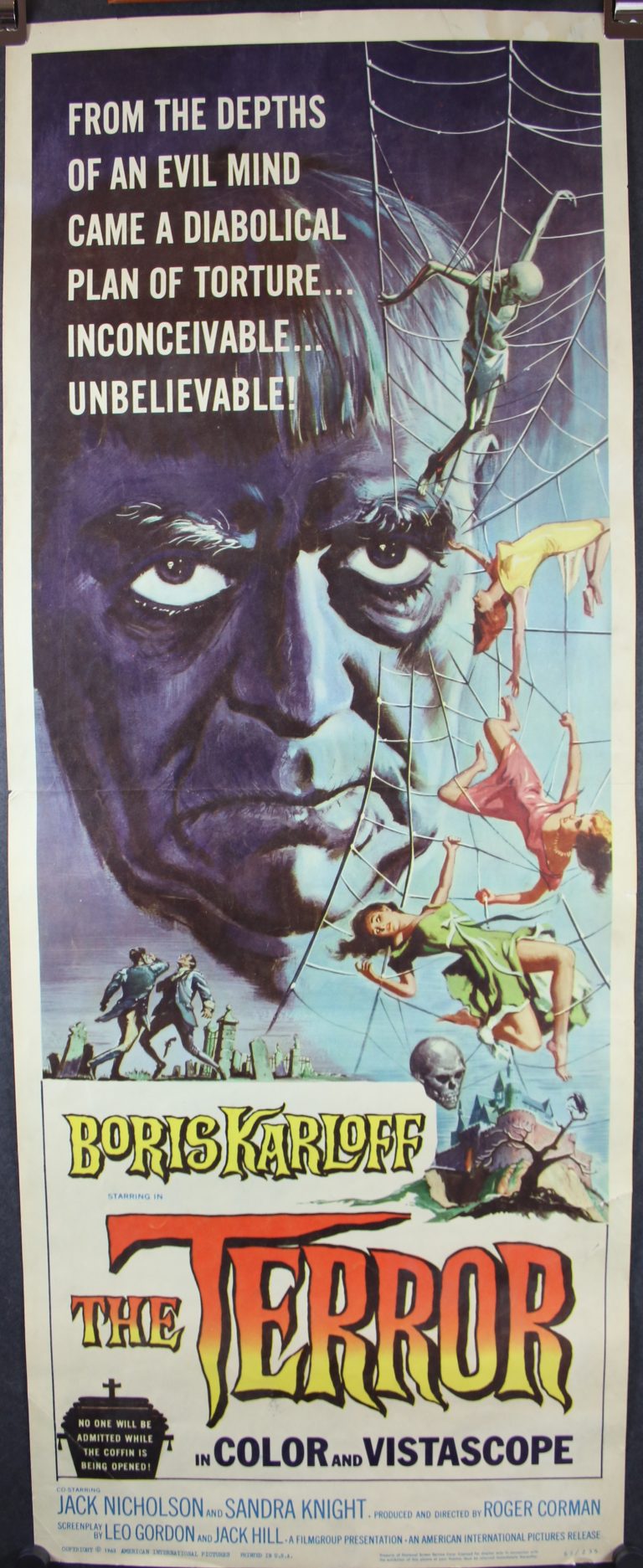 TERROR, Original Vintage Insert Horror Movie Poster - Original Vintage ...