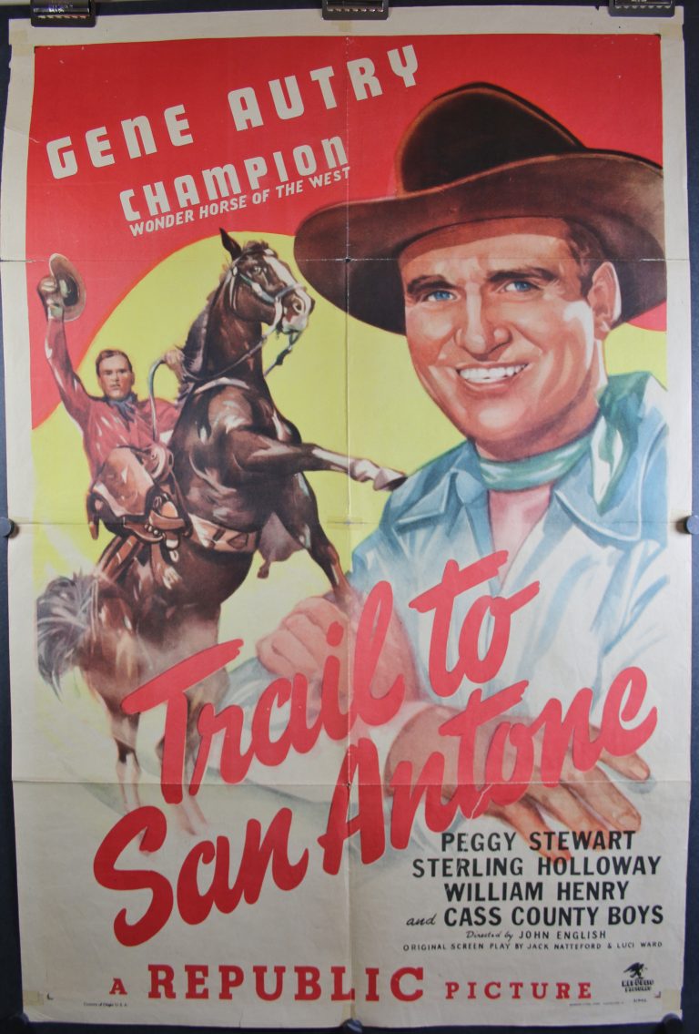 TRAIL TO SAN ANTONE, Original Vintage Gene Autry Western Movie Poster ...