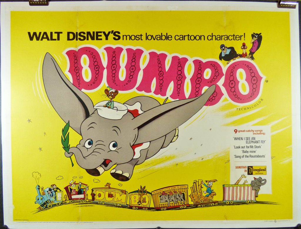 DUMBO, Original Vintage Walt Disney Movie Poster - Original Vintage ...