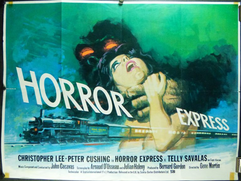 HORROR EXPRESS, Original British Quad Hammer Film Poster For Sale ...
