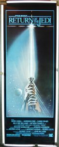 RETURN OF THE JEDI, Original Insert Unfolded Movie Theater Poster For ...