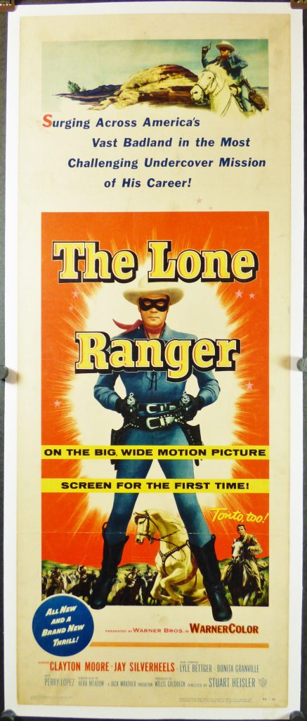 THE LONE RANGER, Original Vintage Insert Movie Poster starring Clayton ...