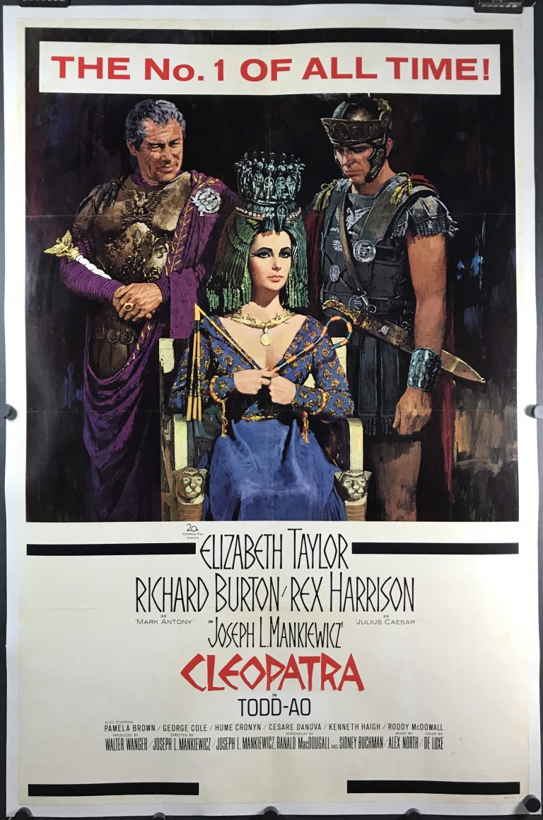 CLEOPATRA. Original Vintage Movie Poster starring Elizabeth Taylor ...