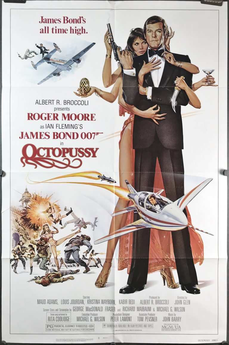 OCTOPUSSY, Original James Bond Vintage Movie Poster starring Roger ...