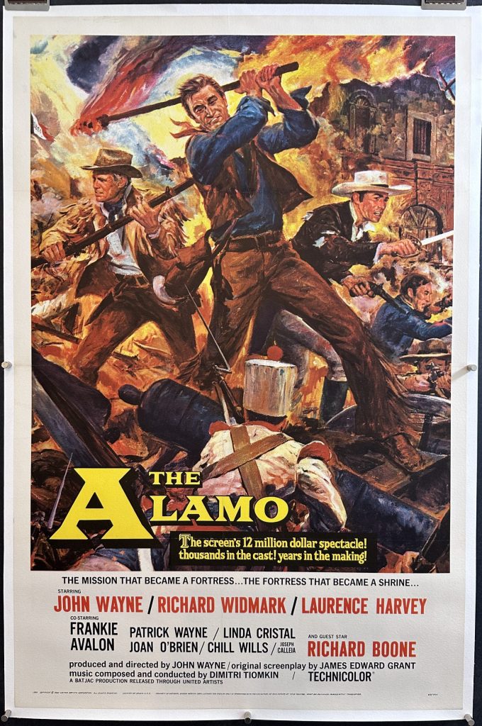 ALAMO, Original Battle of the Alamo Texas Western Movie Poster ...