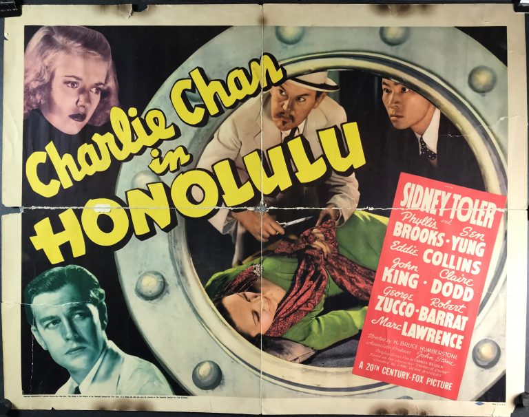 CHARLIE CHAN IN HONOLULU, Original Charlie Chan Half Sheet Movie Poster ...