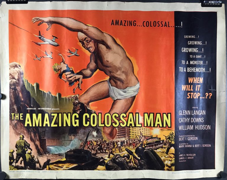The Amazing Colossal Man, Original Vintage Sci-Fi Half Sheet Movie ...