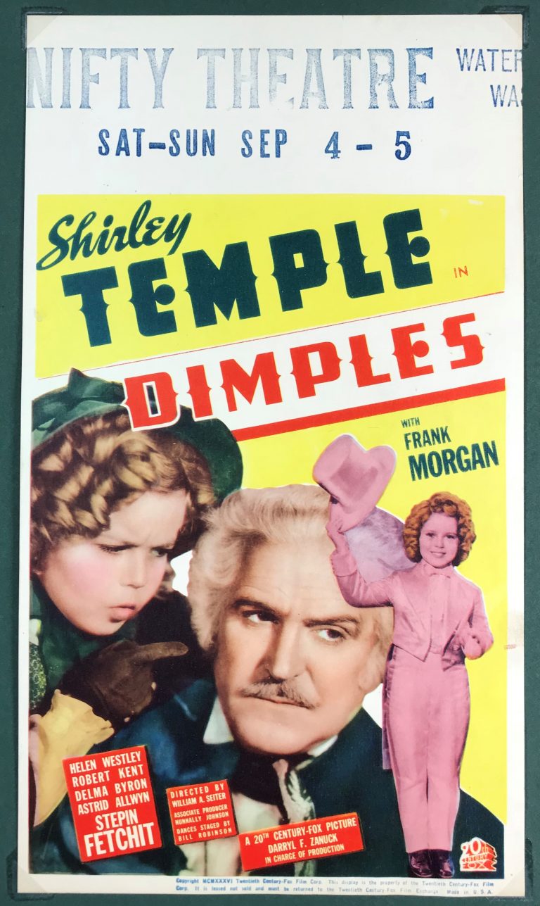 DIMPLES, Original Vintage Shirley Temple Window Card Poster - Original ...