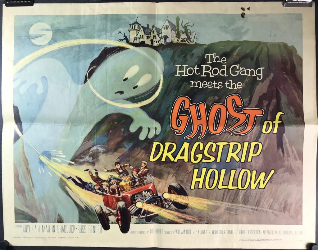 THE GHOST OF DRAGSTRIP HOLLOW, Original Vintage Hot Rod Gang Half Sheet ...