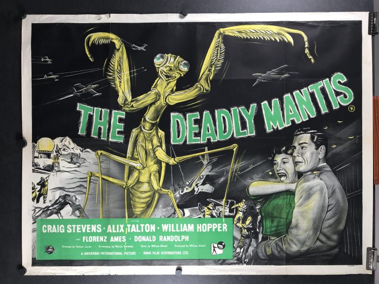THE DEADLY MANTIS, Original Vintage Horror/Sci-Fi Movie Poster ...