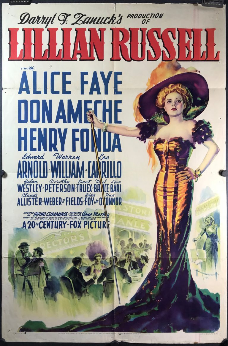 LILLIAN RUSSELL, Original Vintage Vaudeville Star Movie Poster ...
