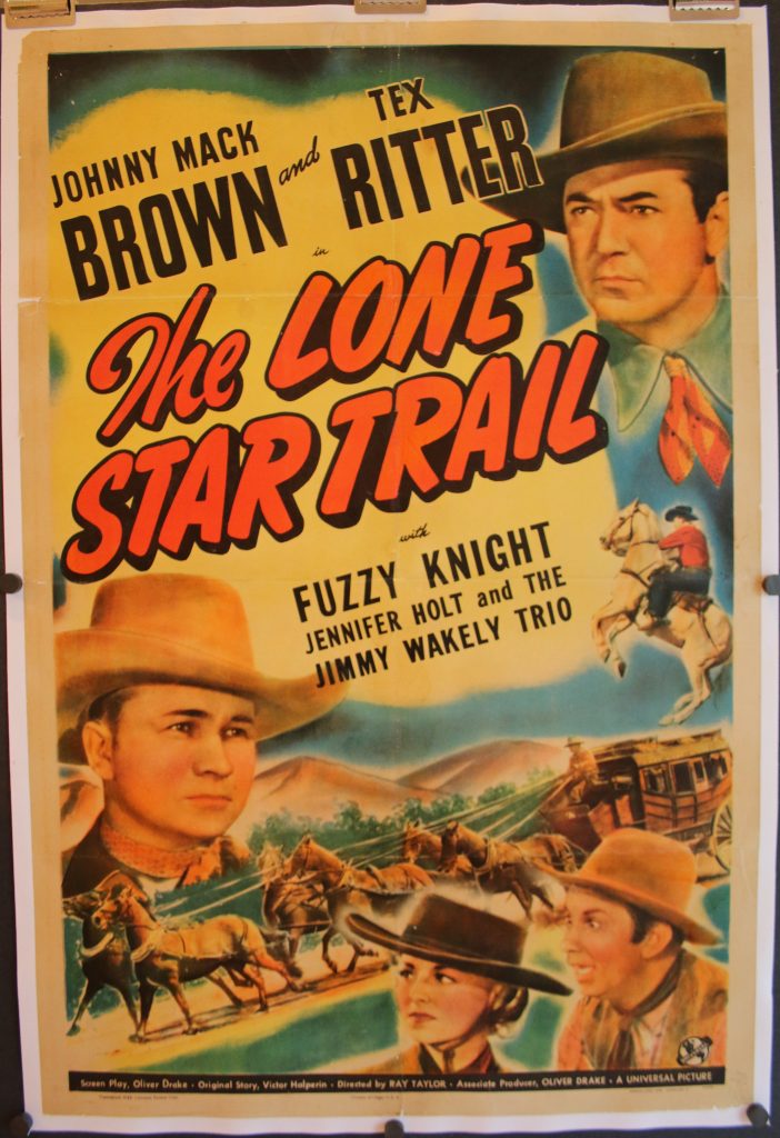 THE LONE STAR TRAIL, Original Vintage Tex Ritter Western Linen Backed ...