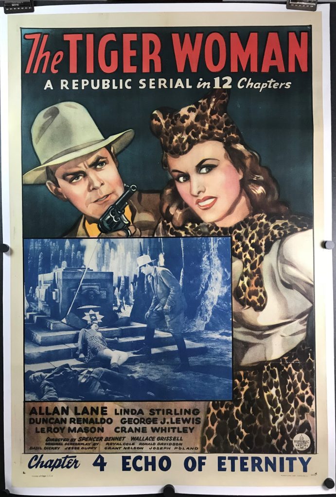 THE TIGER WOMAN, Original Republic Film Serial Movie Poster - Original ...