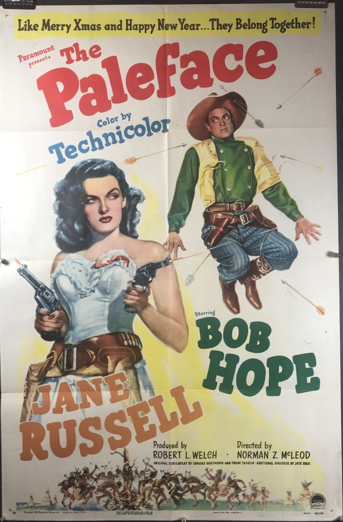 THE PALEFACE, Original Bob Hope, Jane Russell Movie Poster - Original ...