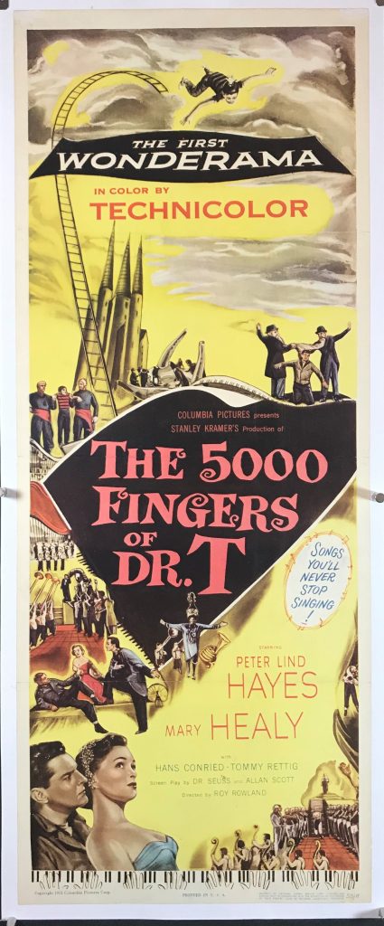 THE 5000 FINGERS OF DR. T, Original Vintage Dr. Seuss Movie Poster ...
