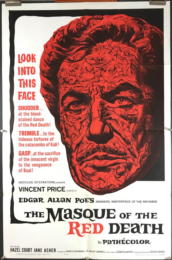 MASQUE OF THE RED DEATH, Original Vincent Price Horror Movie Poster ...
