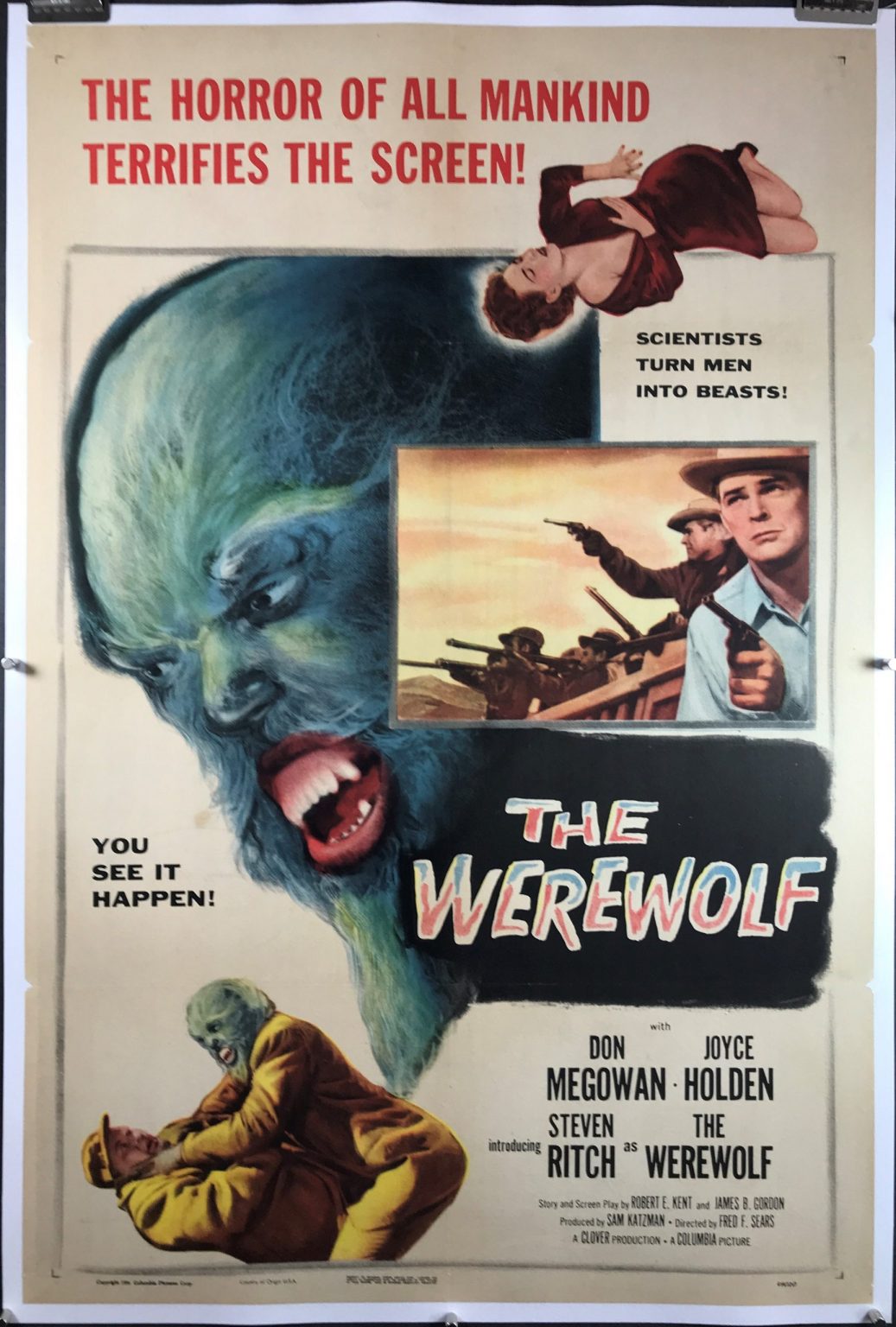 THE WEREWOLF, Original Vintage Horror Sci-Fi Movie Poster - Original ...