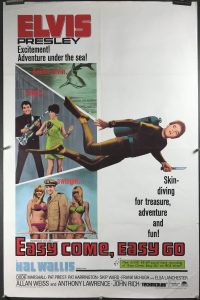 EASY COME EASY GO, Original Vintage Elvis Presley Movie Poster ...