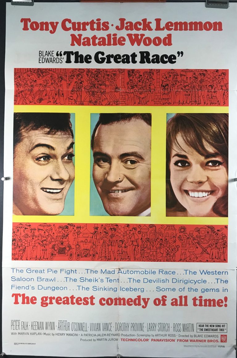 THE GREAT RACE, Original Blake Edwards Comedy Movie Poster - Original ...