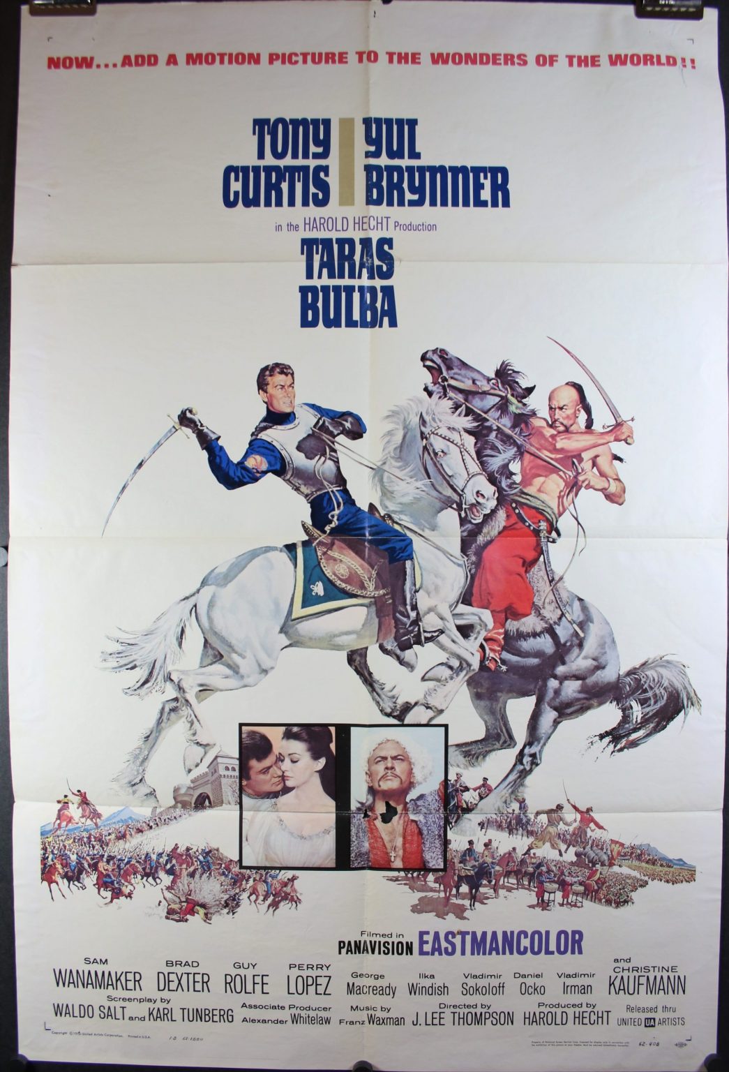 TARAS BULBA, Original Tony Curtis Vintage Movie Poster - Original ...