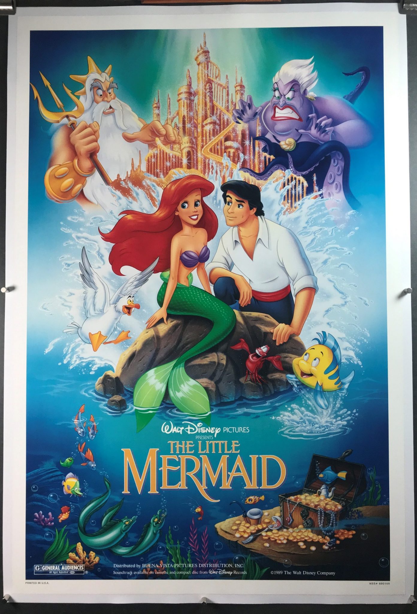 THE LITTLE MERMAID Original Vintage Walt Disney Cast Style Movie 