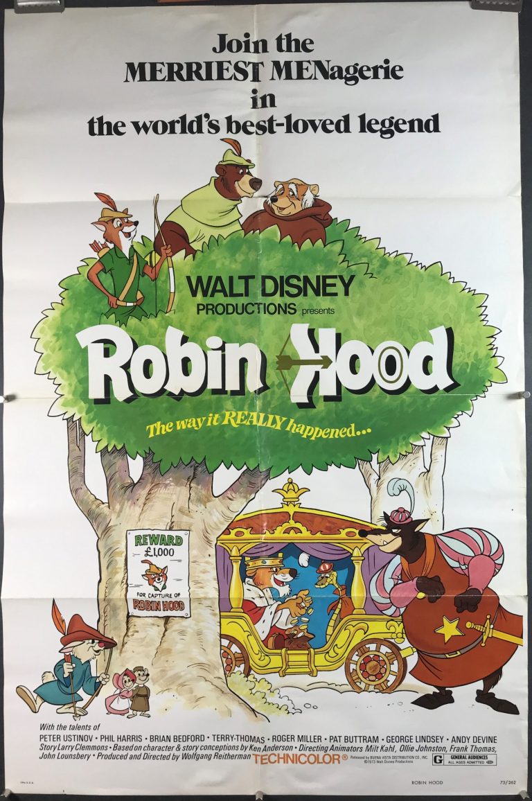 ROBIN HOOD, Original Walt Disney Vintage Movie Poster - Original ...