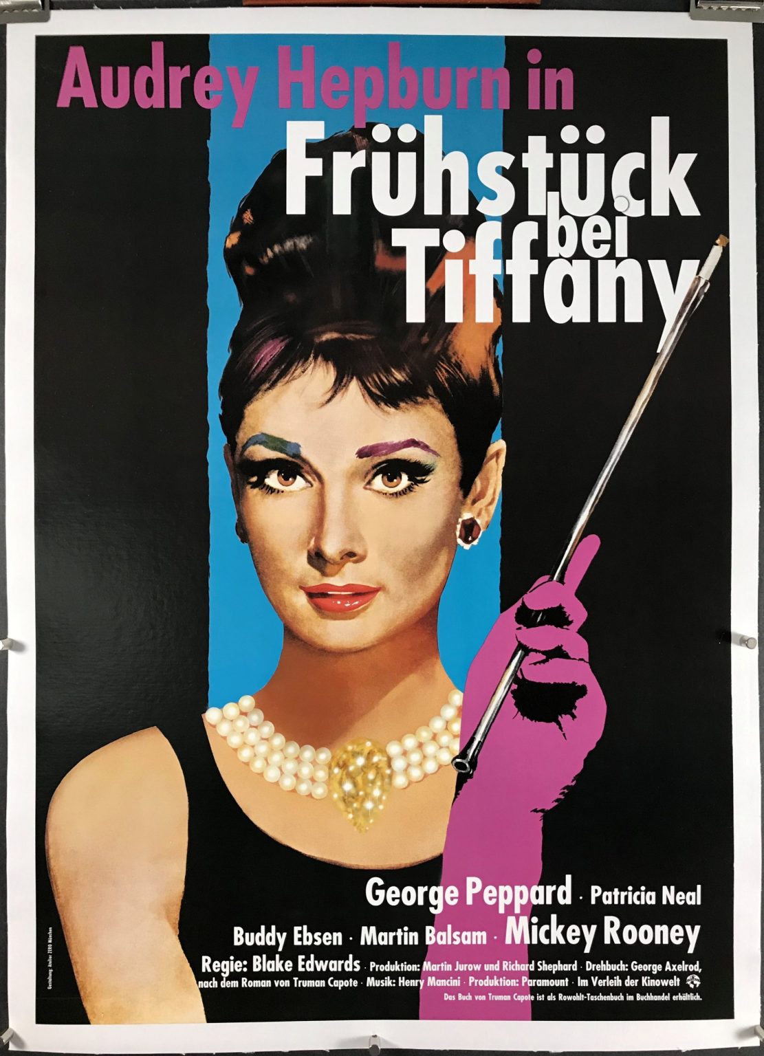 BREAKFAST AT TIFFANY'S, Original Vintage Audrey Hepburn German Movie ...
