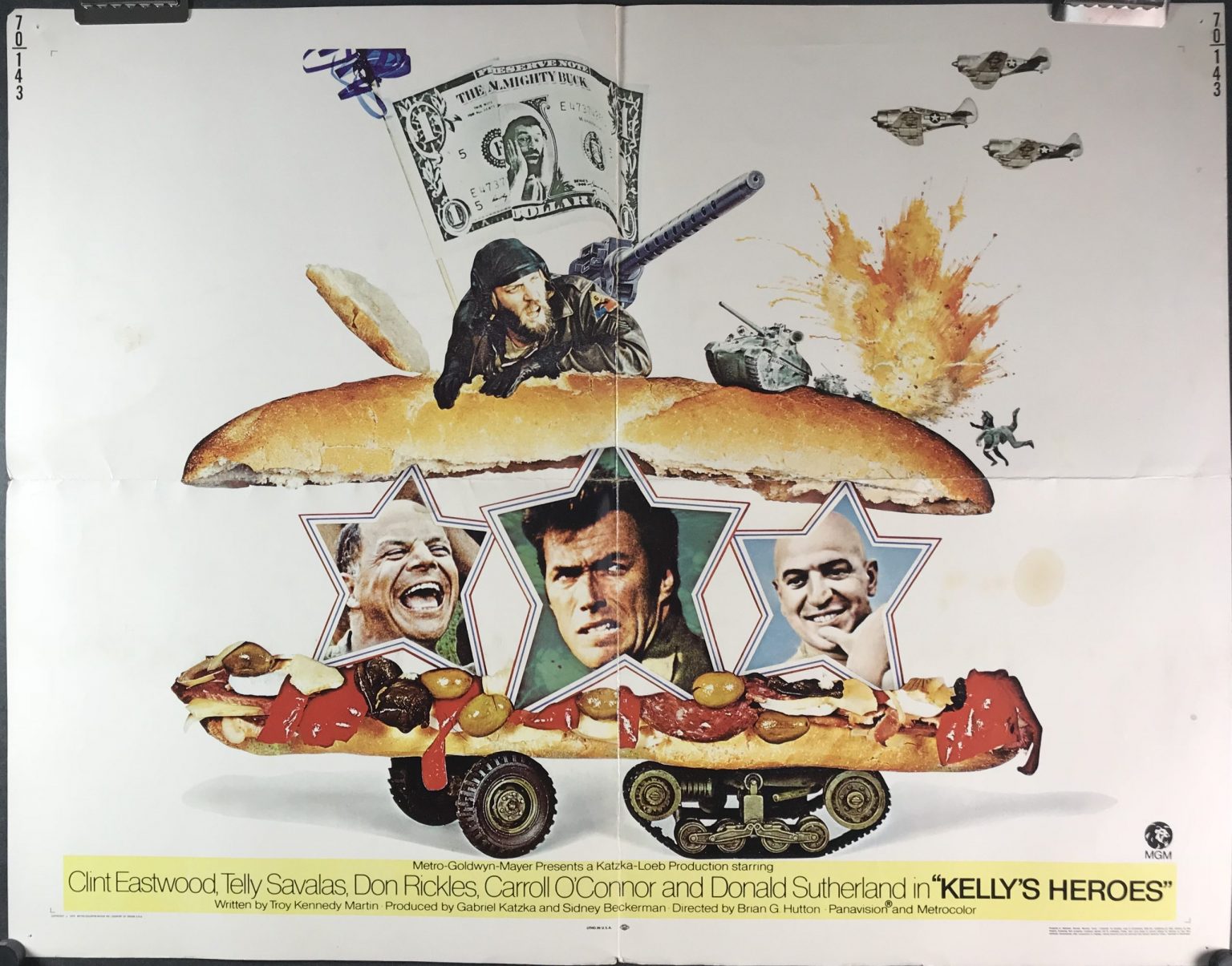 KELLY'S HEROES, Original Half Sheet Vintage Movie Poster - Original ...